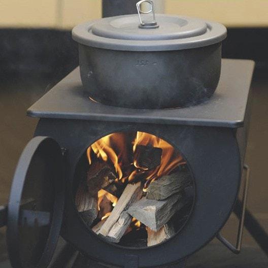 Outbacker® Pioneer Portable Window Tent Stove & Complete 2.41m Flue Ki