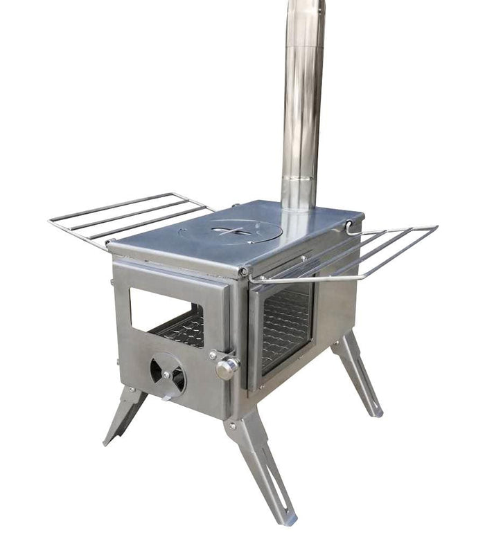 Outbacker® Firebox 'Flame' - Clear View Stainless Steel Tent Stove ...