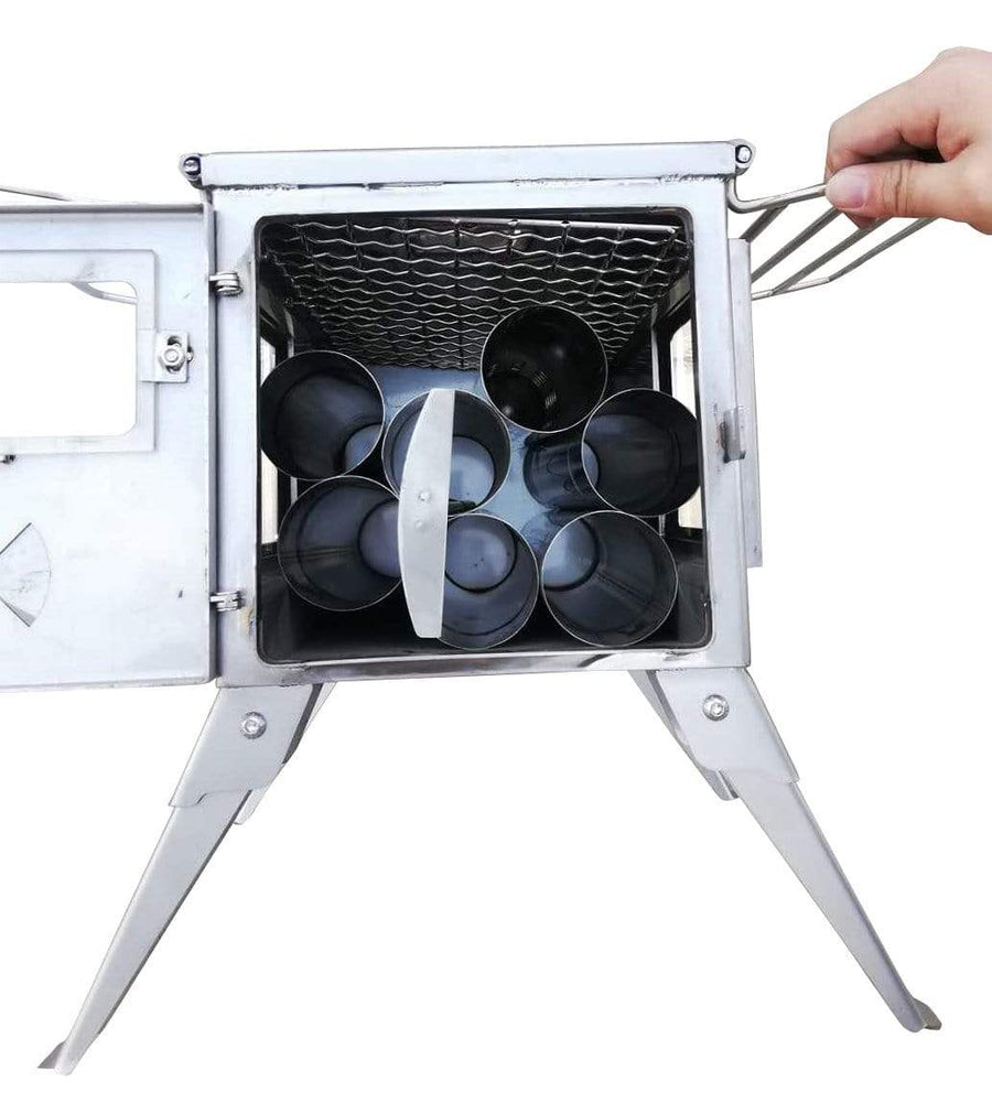 Outbacker® Firebox 'Flame' - Clear View Stainless Steel Tent Stove ...